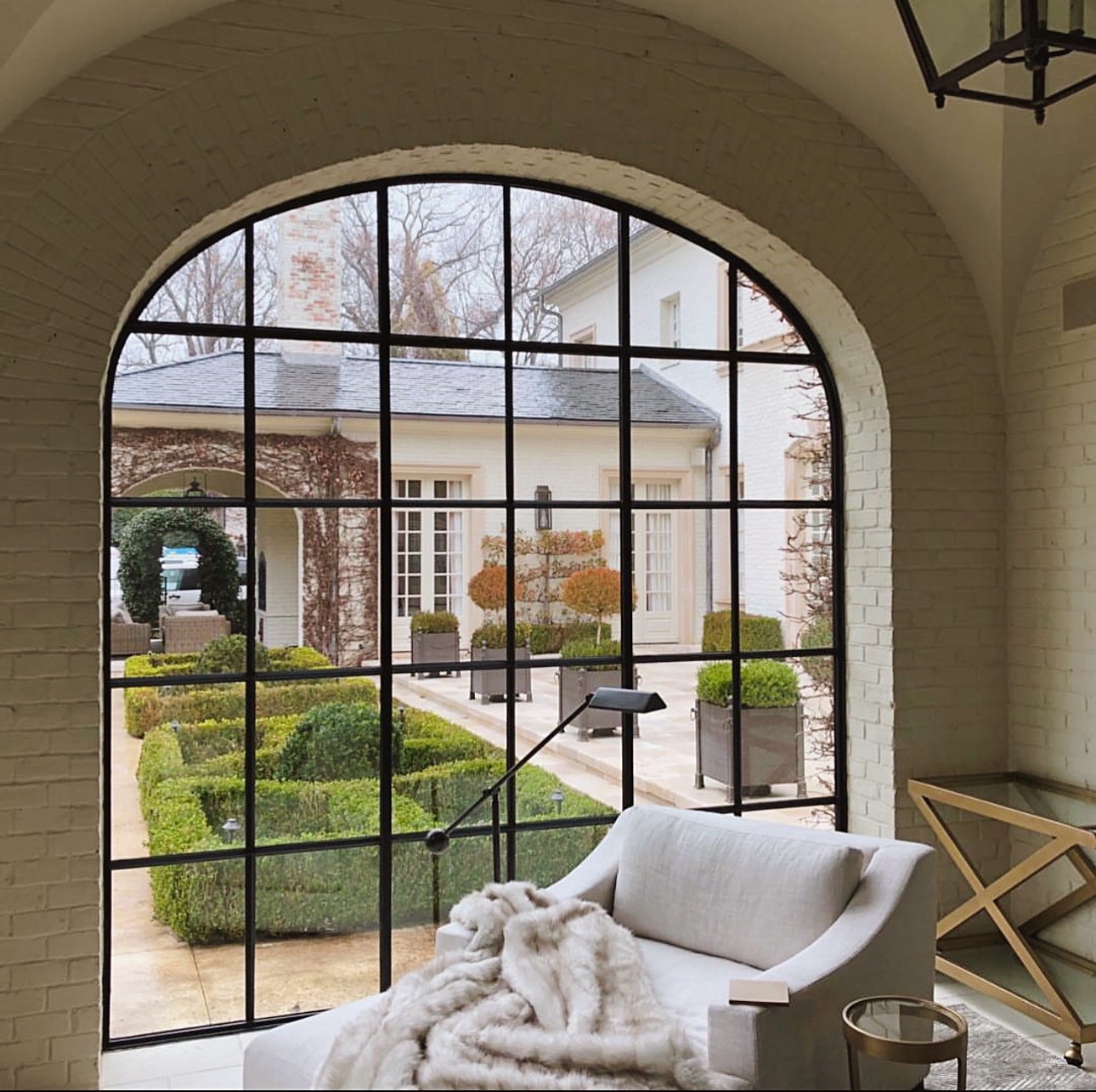 Steel and Glass Arched Windows by Womack Iron